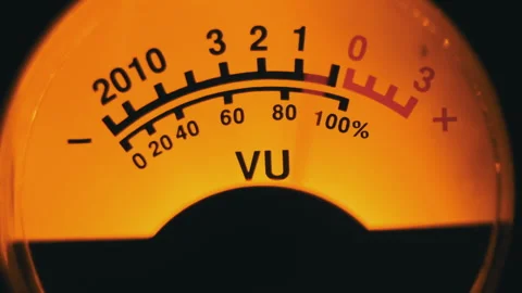Analog Dial Indicator of Audio Signal Le... | Stock Video | Pond5