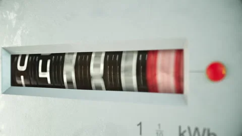 Analog Electric Meter with Rotating Dial... | Stock Video | Pond5