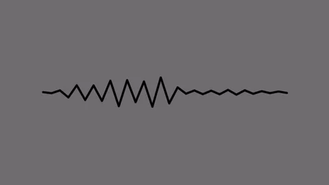 Analog line sound wave Animation on Blac... | Stock Video | Pond5