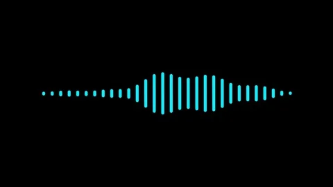 Analog line sound wave Animation on Blac... | Stock Video | Pond5