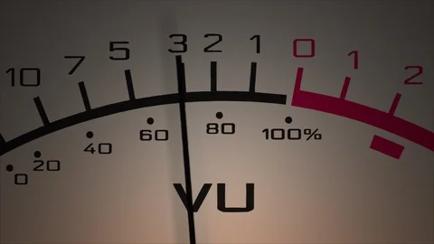 Analog volume meter (VU meter). | Stock Video | Pond5