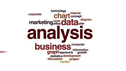 Analysis animated word cloud, text desig... | Stock Video | Pond5