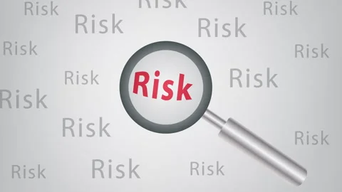 Analysis of Risk.Magnifier animation bac... | Stock Video | Pond5