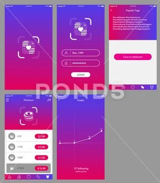 Analyzer app ui design app user interface: Royalty Free #126820826