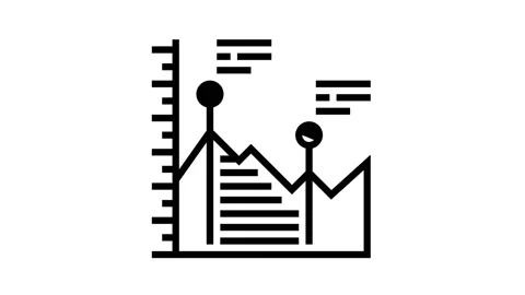 analyzing infographic line icon animatio... | Stock Video | Pond5