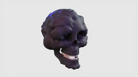 anamorphic skull, animation, transparent... | Stock Video | Pond5