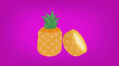 ananas - Vector Graphics - Food Animati... | Stock Video | Pond5