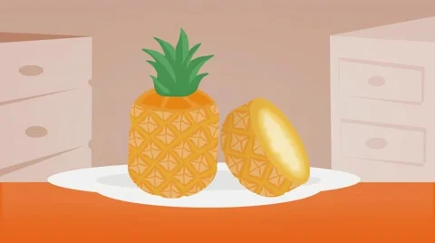 ananas - Vector Graphics - Food Animati... | Stock Video | Pond5