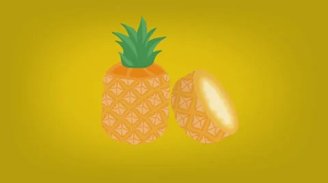 ananas - Vector Graphics - Food Animati... | Stock Video | Pond5