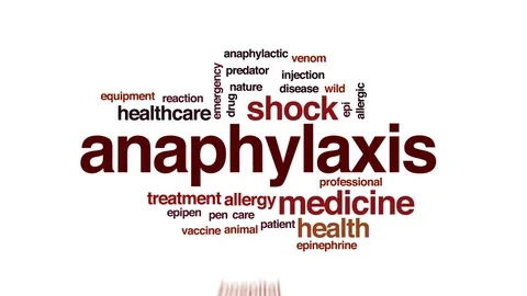 Anaphylaxis animated word cloud, text de... | Stock Video | Pond5