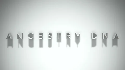 ancestry dna 3D title animation white te... | Stock Video | Pond5