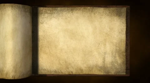 Ancient book with turning with alpha | Stock Video | Pond5
