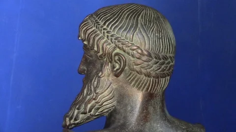 Ancient Bronze statue Greek god Zeus (Ju... | Stock Video | Pond5