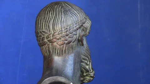 Ancient Bronze statue Greek god Zeus (Ju... | Stock Video | Pond5