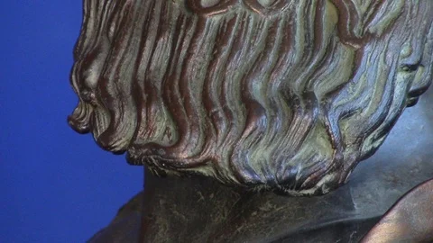 Ancient Bronze statue Greek god Zeus (Ju... | Stock Video | Pond5