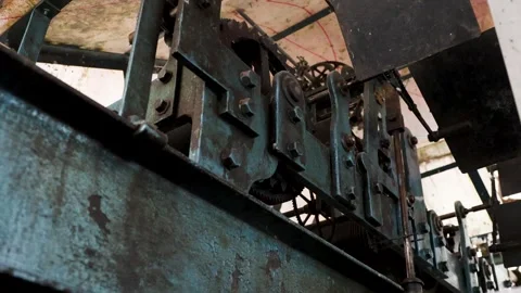 ancient clock tower watch machine from d... | Stock Video | Pond5