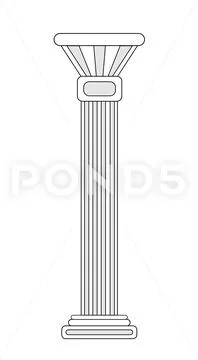 Ancient column outline. Ancient Greek architecture and culture ...