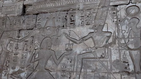 Ancient drawings on the walls of the Med... | Stock Video | Pond5