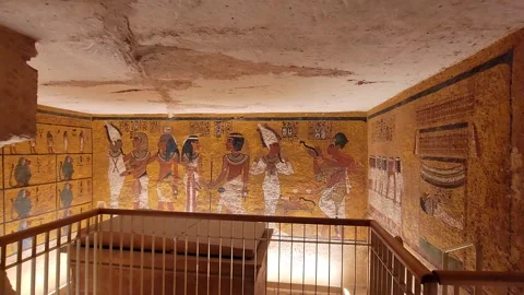 Ancient Egyptian inscriptions and a tomb... | Stock Video | Pond5