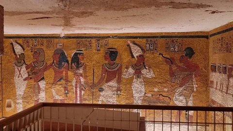 Ancient Egyptian inscriptions and a tomb... | Stock Video | Pond5