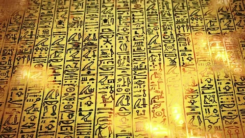 Ancient Egyptian manuscript. Animation o... | Stock Video | Pond5