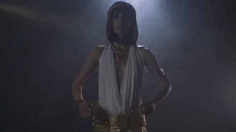 Ancient egyptian queen Cleopatra is stan... | Stock Video | Pond5