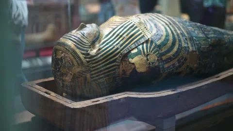 Ancient Egyptian Sarcophagus tomb coffin... | Stock Video | Pond5