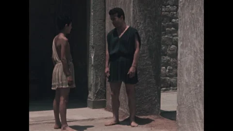 ANCIENT GREECE: Two young men in ancient... | Stock Video | Pond5