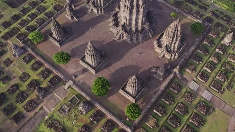 Ancient Hindu temple in Java seen from a... | Stock Video | Pond5