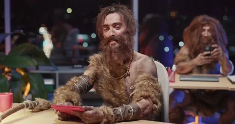 Caveman Technology Stock Video Footage | Royalty Free Caveman ...