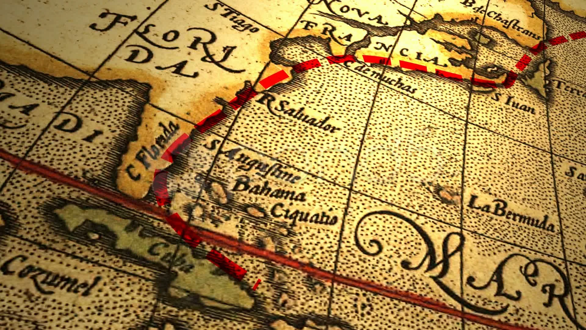 Map With Dotted Line