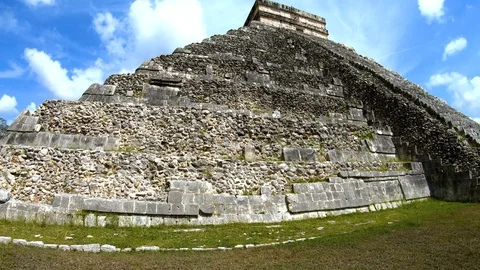 Ancient Mayan step Pyramid Chichen Itza ... | Stock Video | Pond5