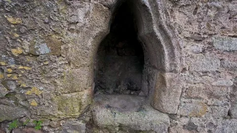 Ancient ornate stone alcove in a histori... | Stock Video | Pond5