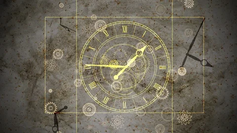An ancient Roman numbers clocks drawings | Stock Video | Pond5
