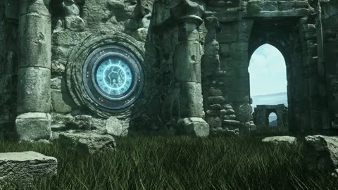 Ancient Ruins of a Portal Stargate - Epi... | Stock Video | Pond5