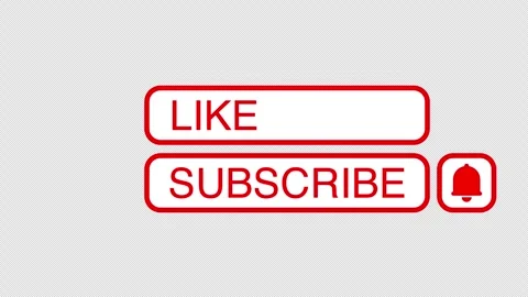 Like and Subscribe animation, transparen... | Stock Video | Pond5