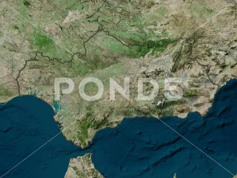 Andalucia, Spain. High resolution satellite map Illustration #233921420