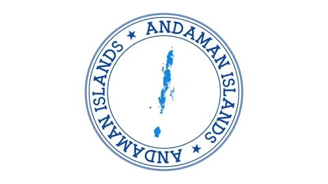 Andaman Islands intro. Badge with the ci... | Stock Video | Pond5
