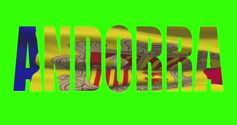 Andorra country lettering word text with... | Stock Video | Pond5