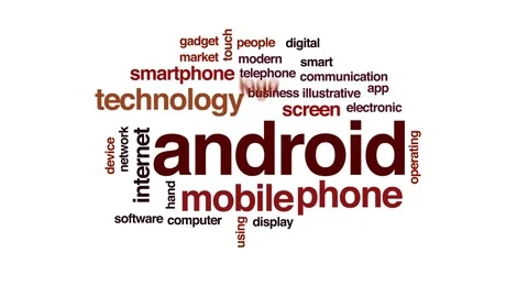Android animated word cloud, text design... | Stock Video | Pond5