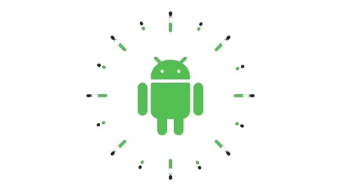 android icon background animation, andro... | Stock Video | Pond5
