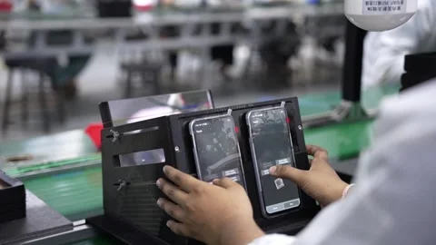 Android smartphone Production assembly l... | Stock Video | Pond5