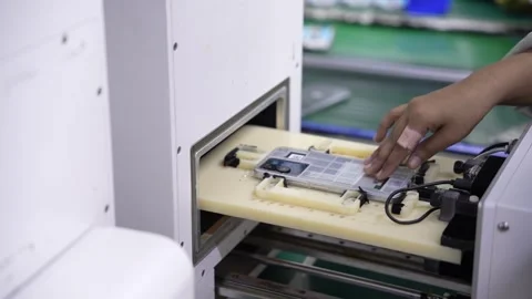 Android smartphone Production assembly l... | Stock Video | Pond5