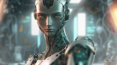 Android Woman In Showing Signs of Consci... | Stock Video | Pond5