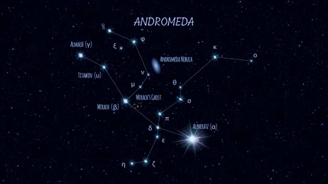 Andromeda constellation, gradually zoomi... | Stock Video | Pond5