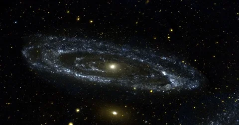Andromeda Galaxy Spinning in the Univers... | Stock Video | Pond5