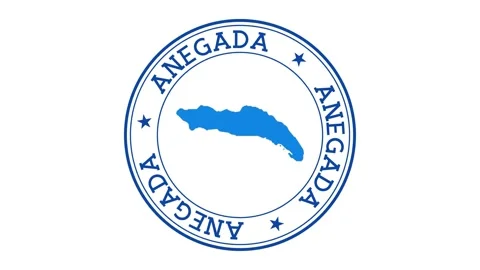 Anegada intro. Badge with the circular n... | Stock Video | Pond5