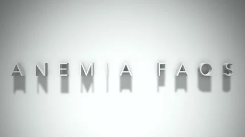 anemia faqs 3D title animation with shad... | Stock Video | Pond5