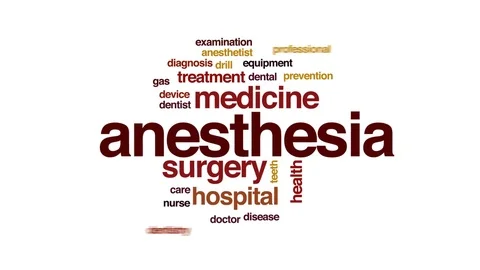 Anesthesia animated word cloud, text des... | Stock Video | Pond5