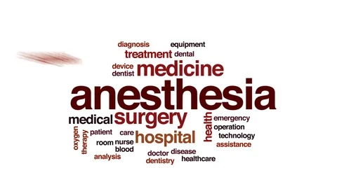 Anesthesia animated word cloud, text des... | Stock Video | Pond5